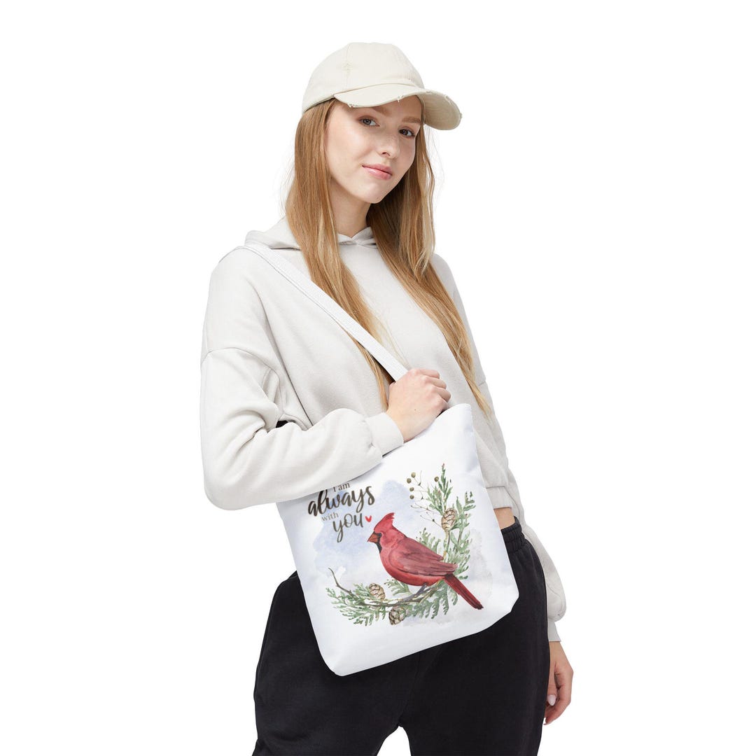 Red Cardinal Tote Bag, Bird Lover Gift, Nature Inspired Grocery Bag ...