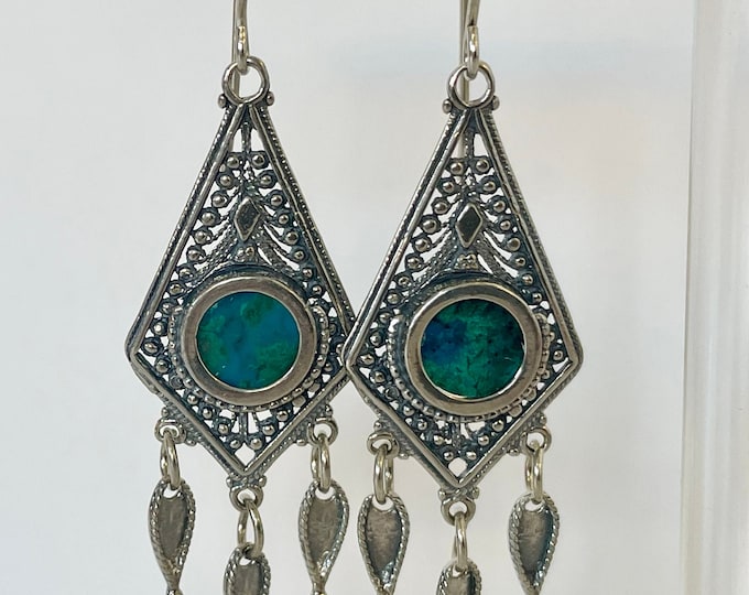 Eilat Stone Earrings , Eilat Jewelry , Handmade Israeli Earrings ...