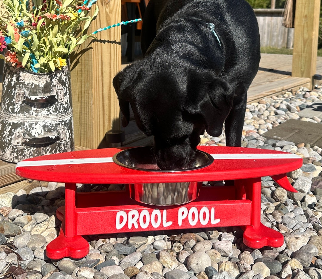 Surfboard Dog Bowl Tropical Decor Drool Pool Licker Bar 100% Recycled ...