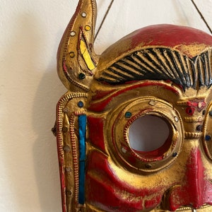 African Red Tribal Mask - Etsy