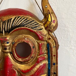 African Red Tribal Mask - Etsy