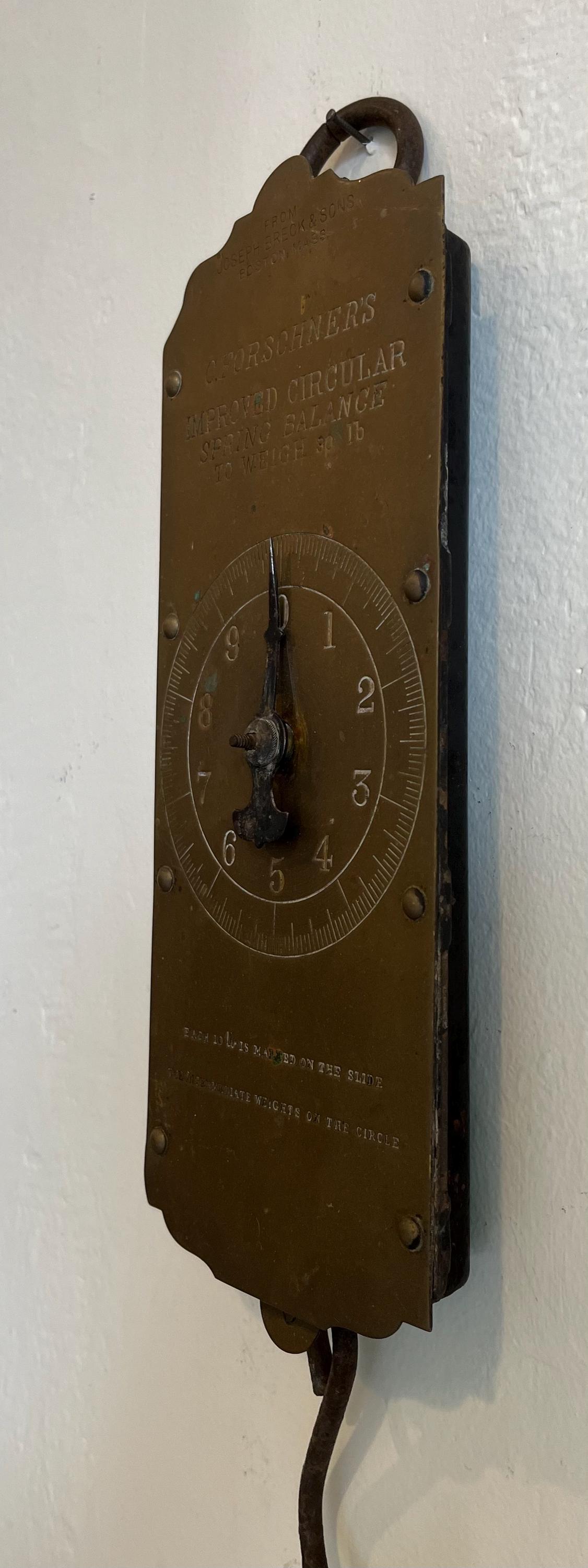 Antique Brass Hanging Scale - Etsy