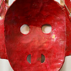 African Red Tribal Mask - Etsy