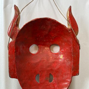 African Red Tribal Mask - Etsy