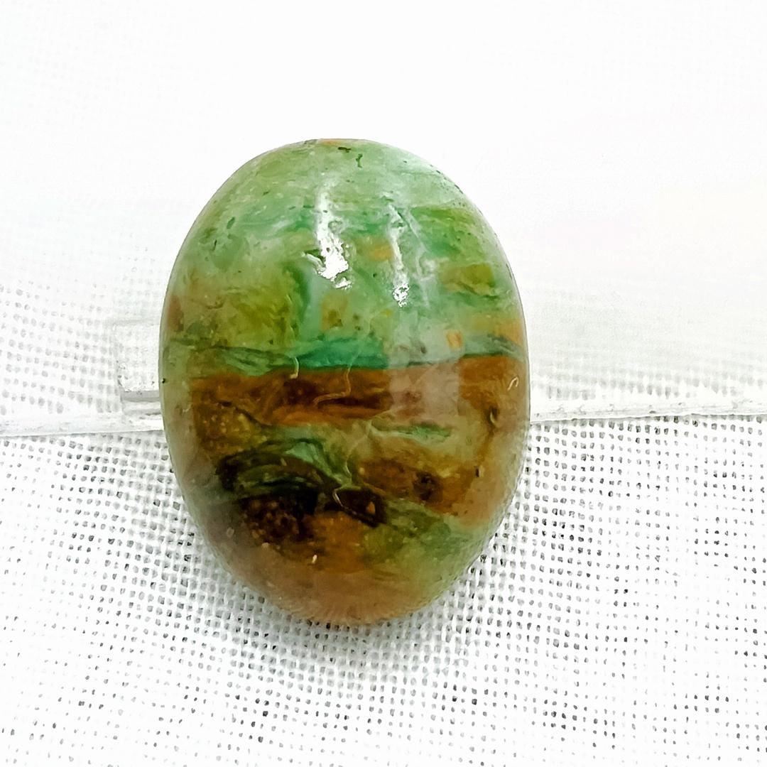 Oval Chrysoprase Cabochon: Natural Blue Gemstone (16x12 MM, 6 Ct Approx ...