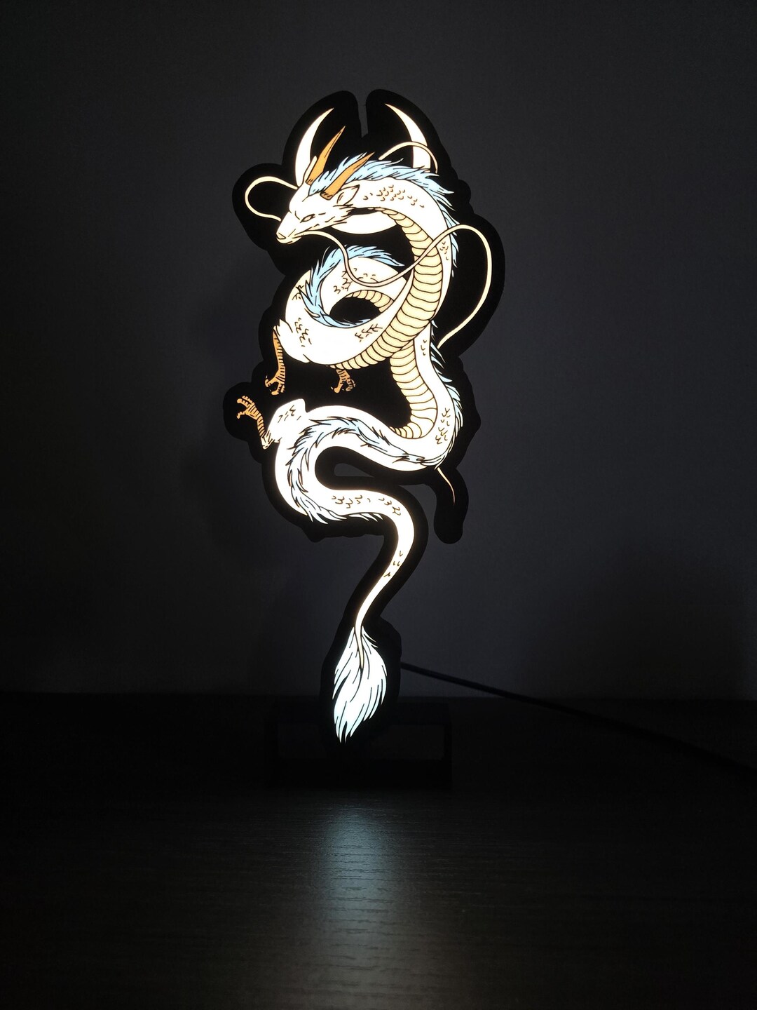 Haku Dragon Lightbox - Etsy