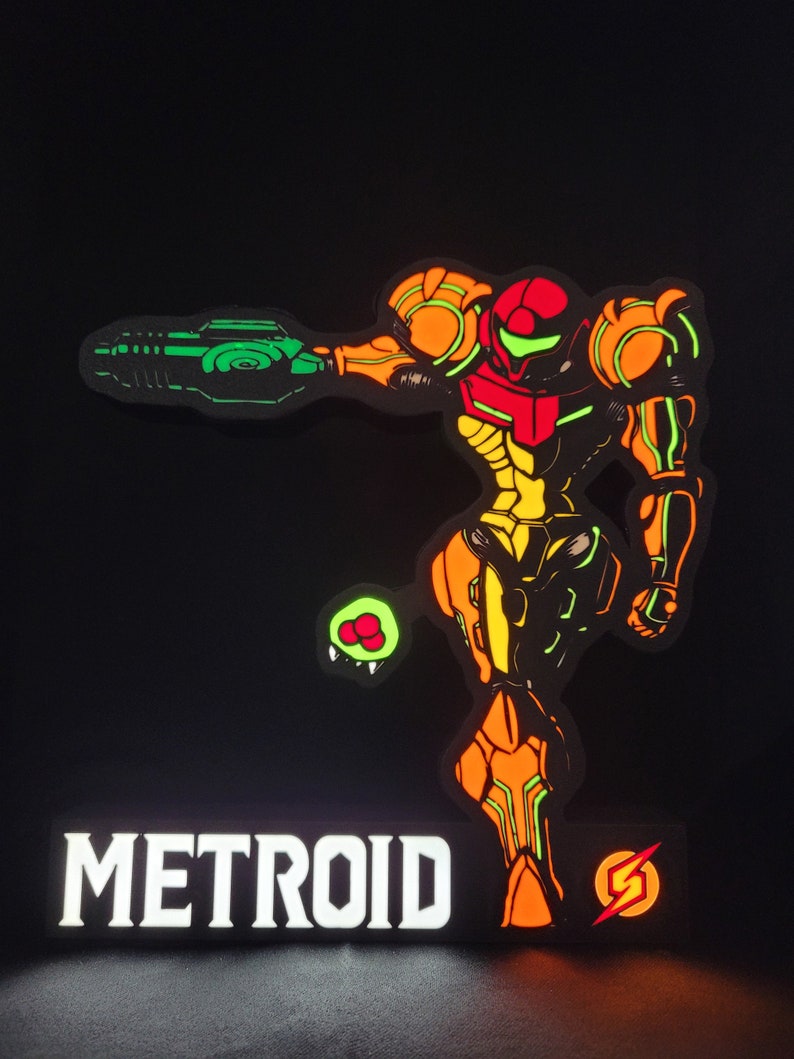 3D Printed Metroid Lightbox - Etsy