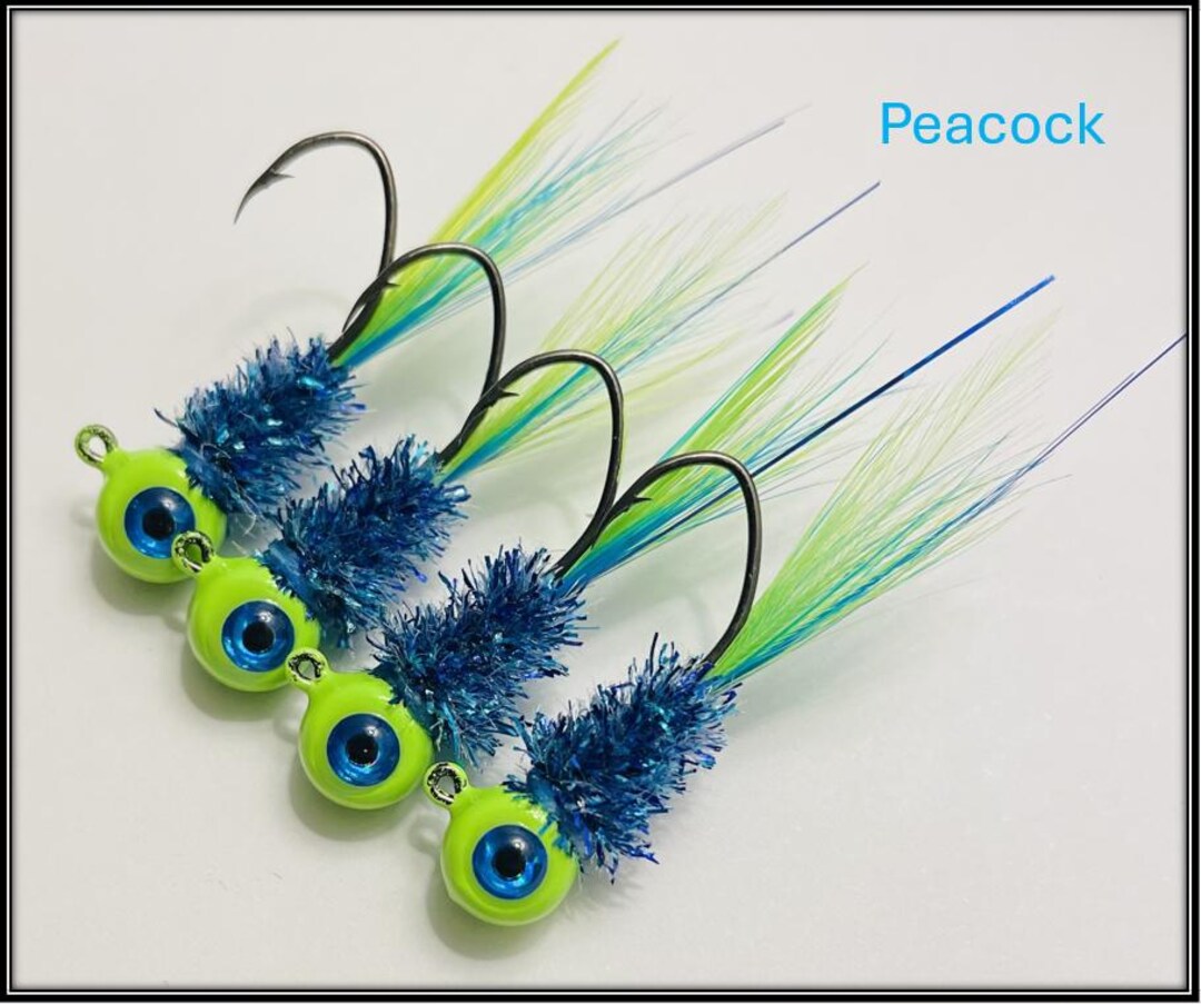 Peacock Crappie Fishing Jigs - Etsy