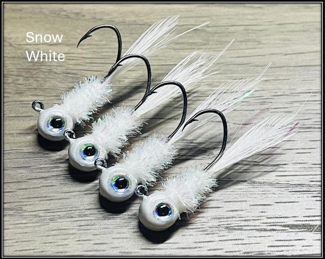 Snow White Crappie Fishing Jigs - Etsy