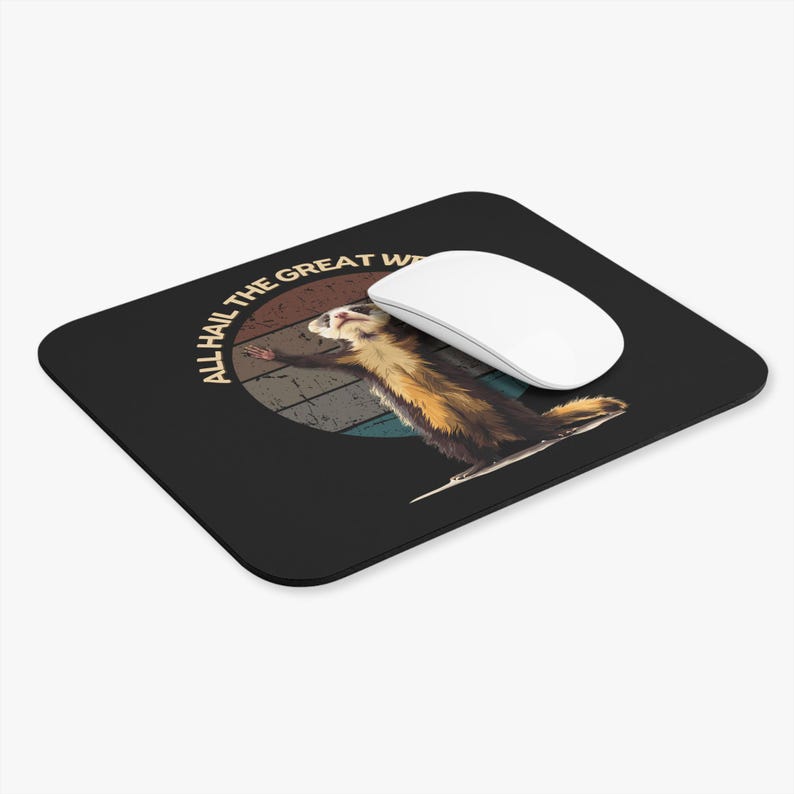 Funny Ferret Mouse Pad, Cute Ferret Mouse Pad, Weasel Mouse Pad, Ferret ...