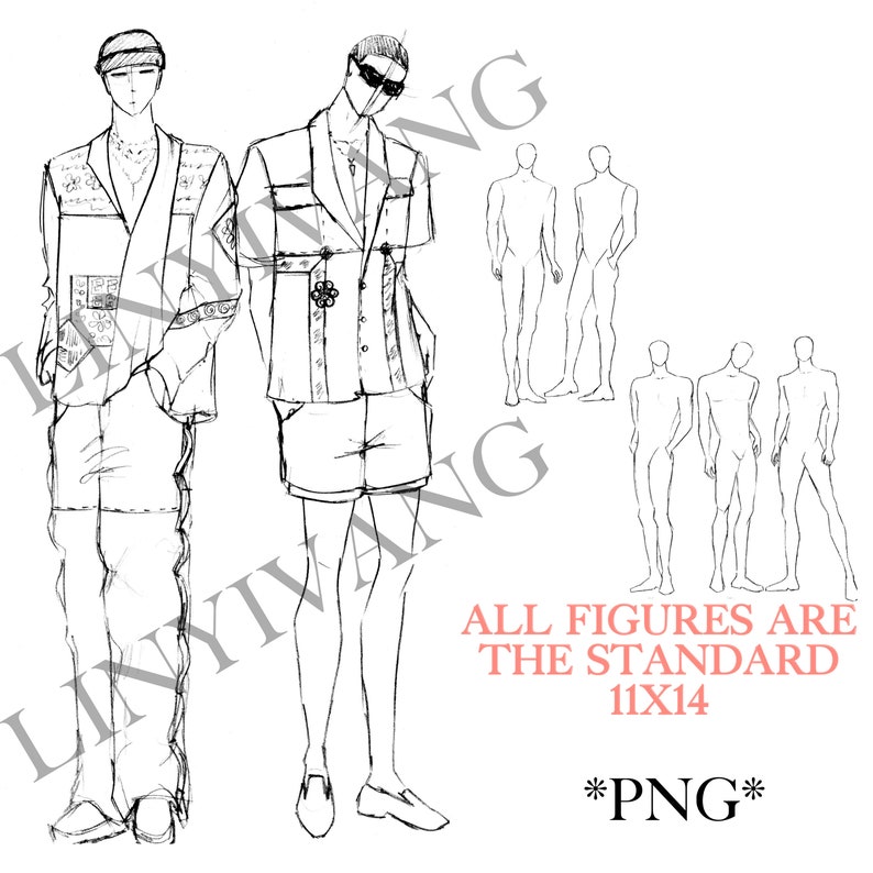 Fashion Model Figures Template - Etsy