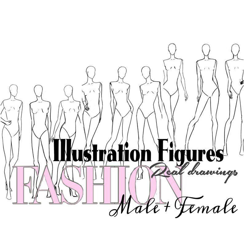 Fashion Design Templates/croquis for Illustration - Etsy