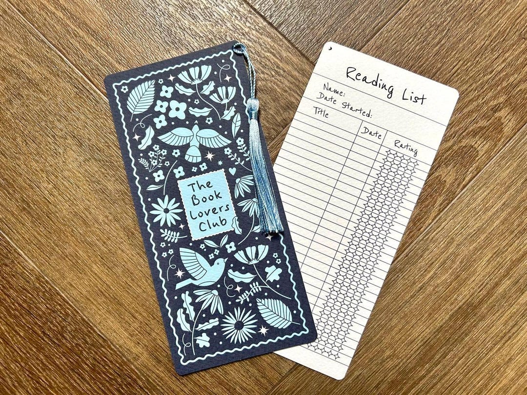 Personalized Bookmark Reading Tracker Bundle for Book Lovers - Library ...