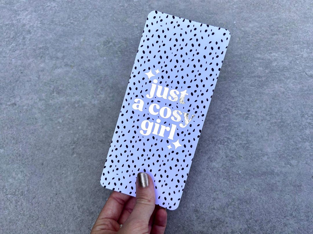 Book Tracker Bookmark Reading List Bookmark Black Polka Dot Cute ...