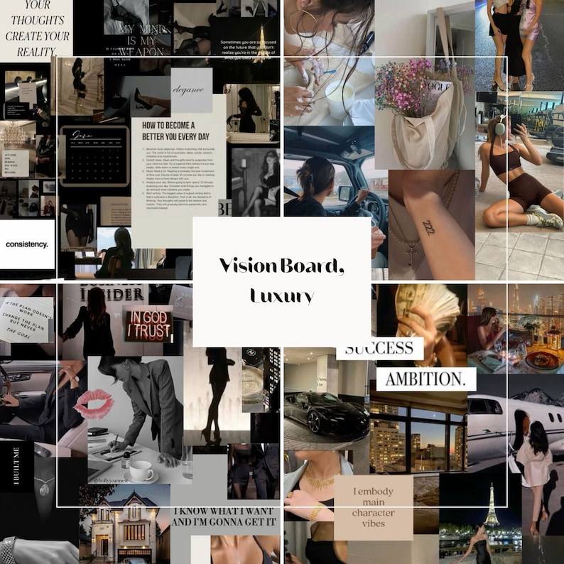 Vision Board Printable Photo Bundle for Creating a Vision Board, Vision ...