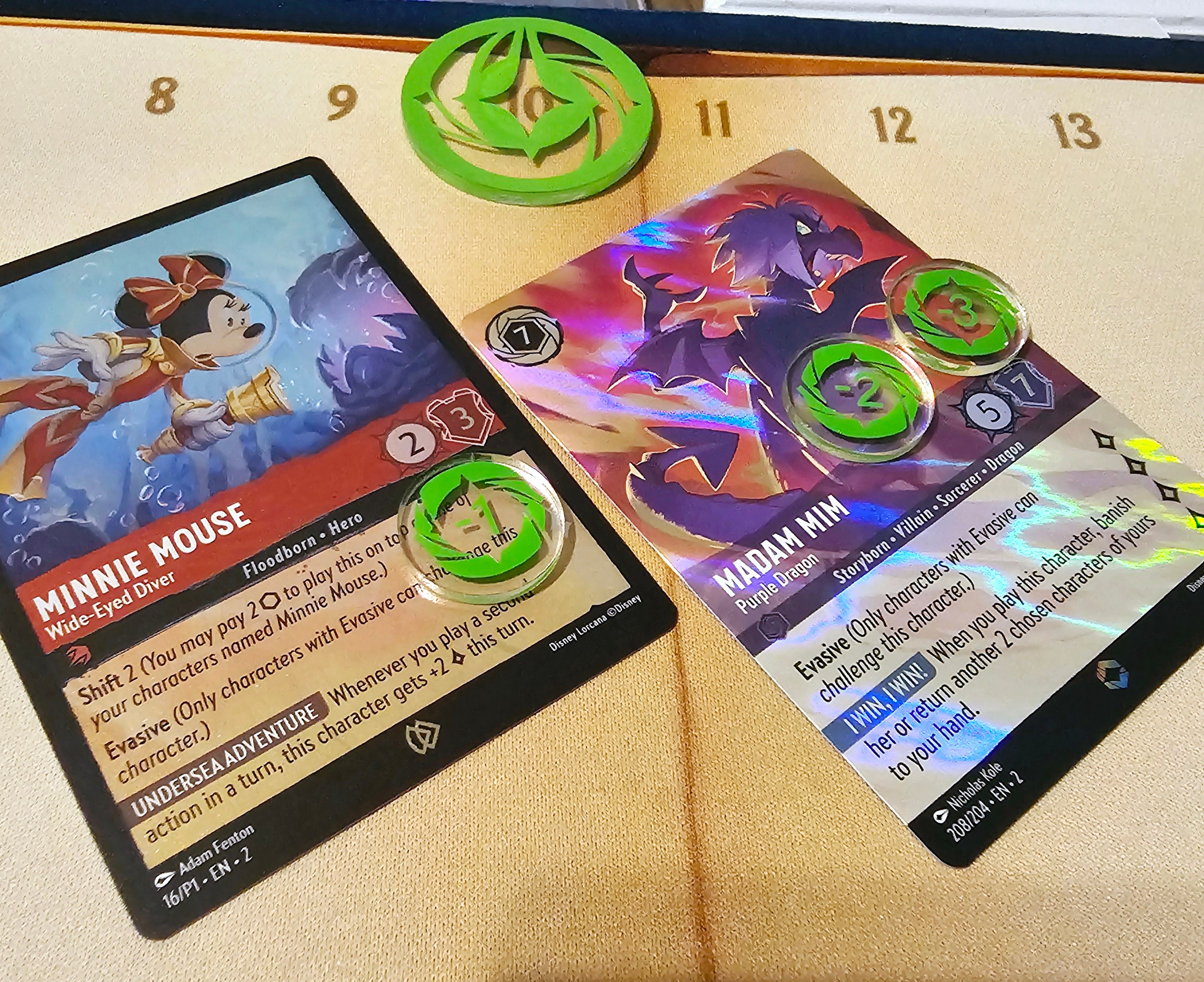 Lorcana Lore and Damage Counter Tracker Combo With Vinyl Overlay - Etsy