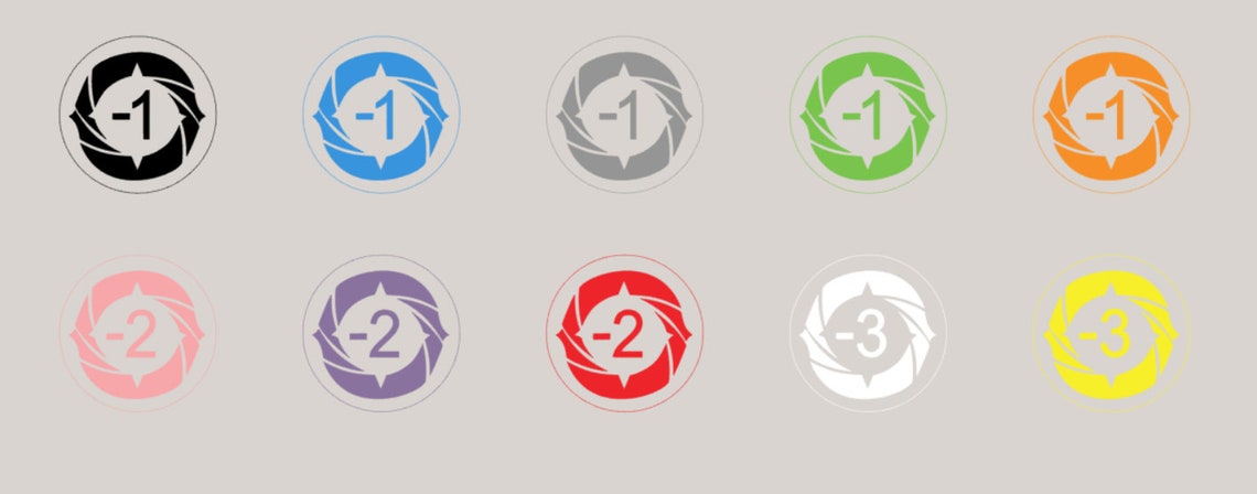 Lorcana Damage Counter Tracker Acrylic Circle Disc Token With Vinyl - Etsy