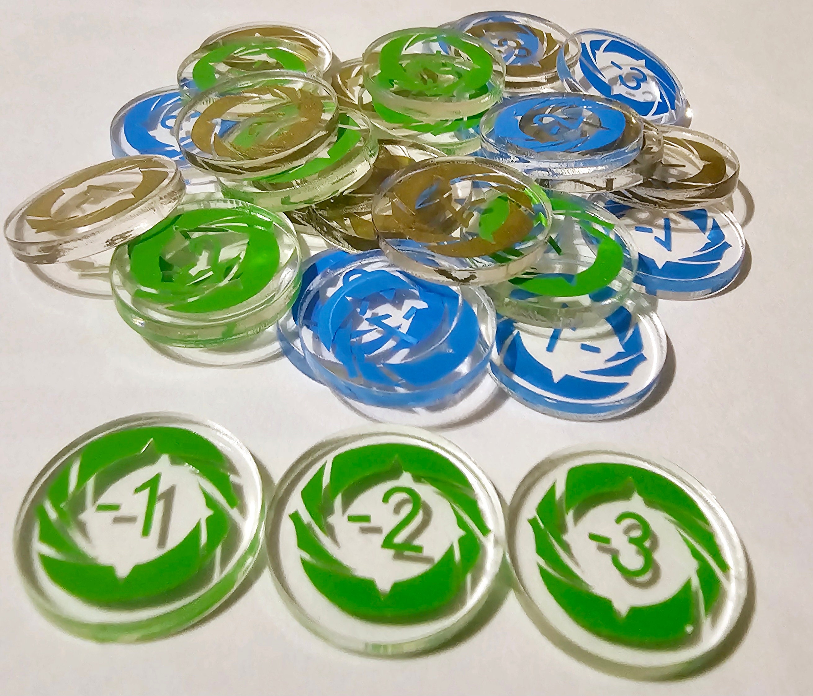 Lorcana Damage Counter Tracker Acrylic Circle Token With Vinyl Overlay ...