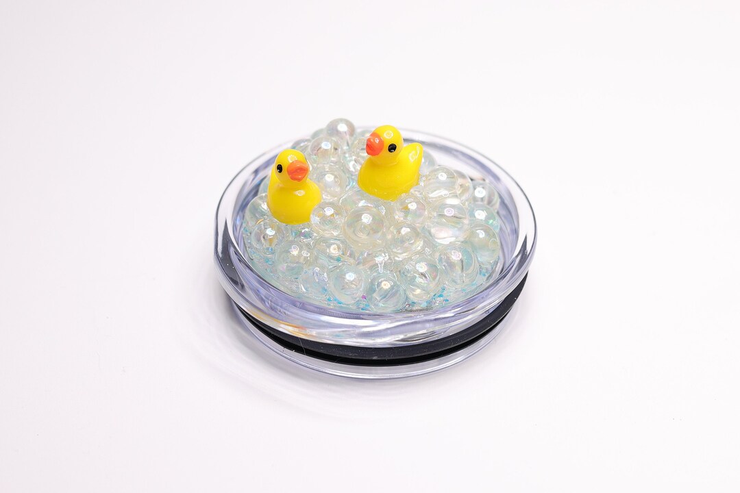 3D Rubber Ducky Ice Tumbler Lid , Bubble Lid, Bubble Bath, Rubber ...