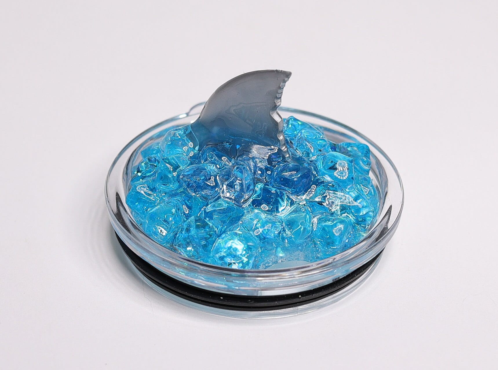 3D Shark Fin Tumbler Lid, 20oz or 30oz Tumbler, Custom Shark Fin Ice ...