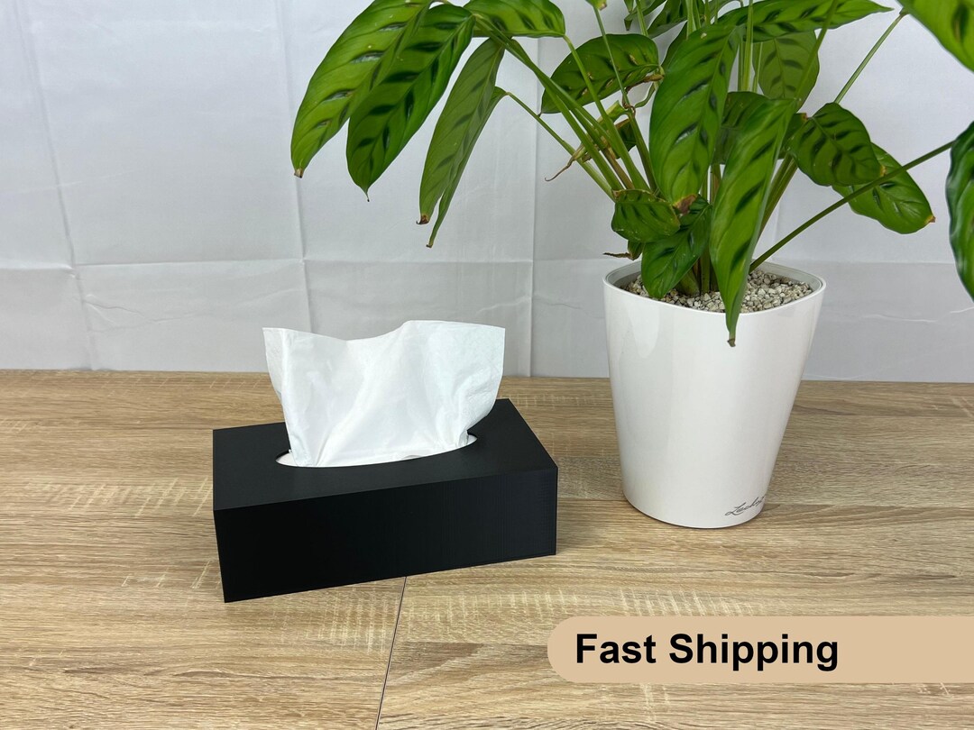 Black Tissue Box in Modern Design, Simple and Stylish Decoration, Box ...