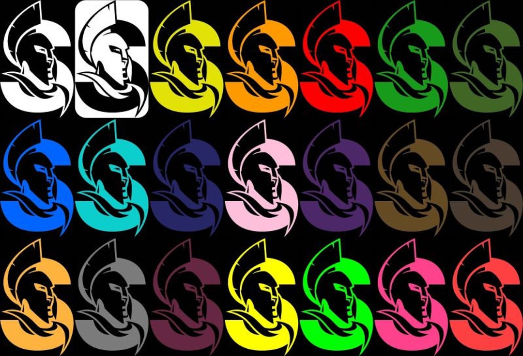 Spartan Stickers, Iron-on Stickers for T-shirts, Shirts, Polos, Jackets ...