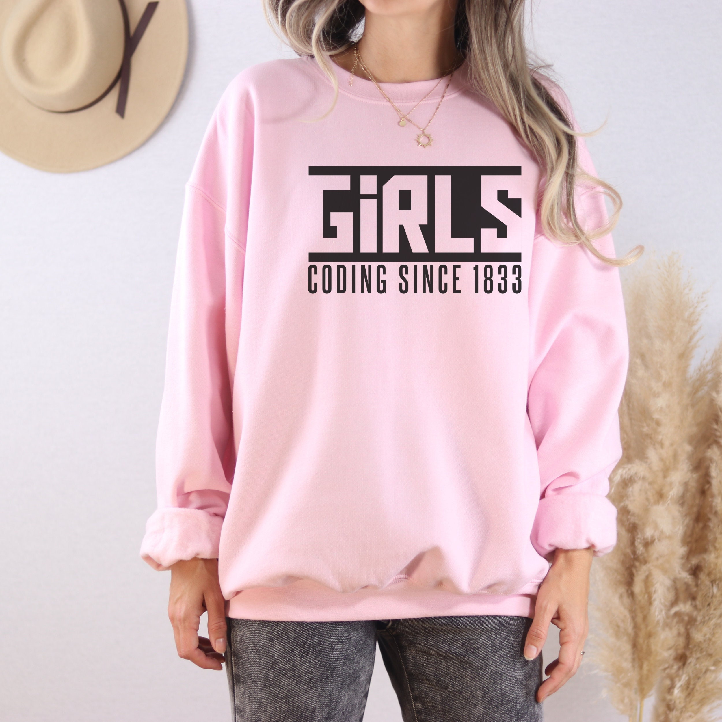 Feminist Girls Coding Sweatshirt, Empowering Women in Tech Apparel, Eco ...