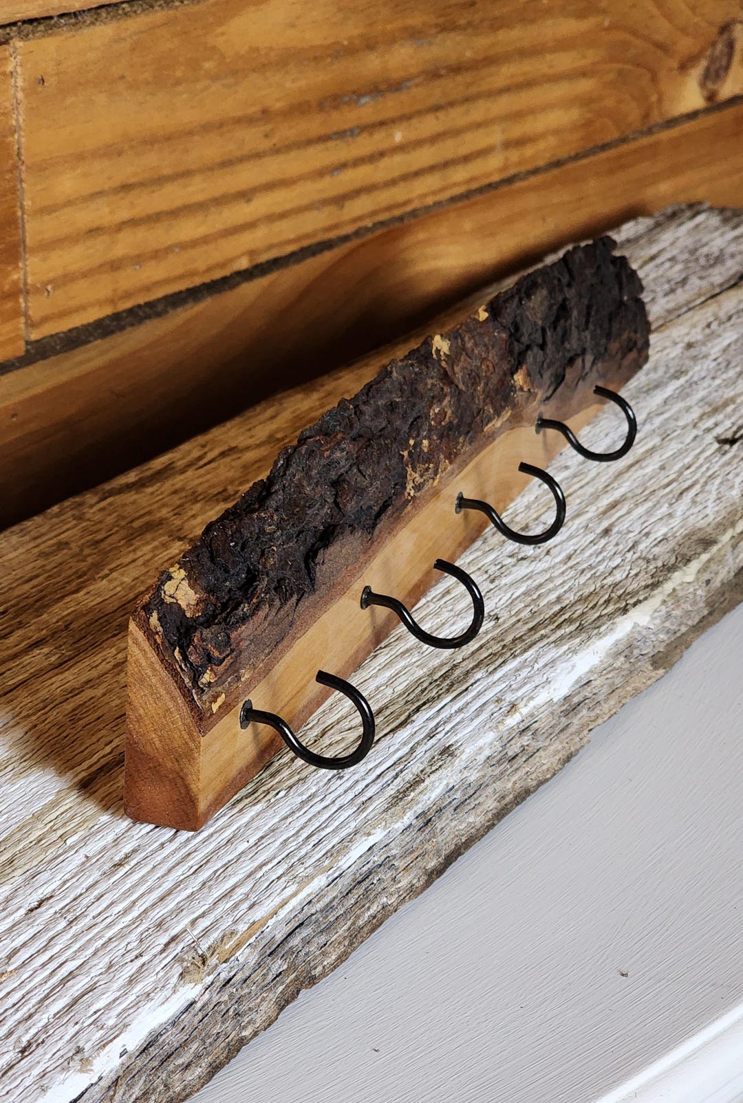 Cherry Live Edge Key Holder - Etsy