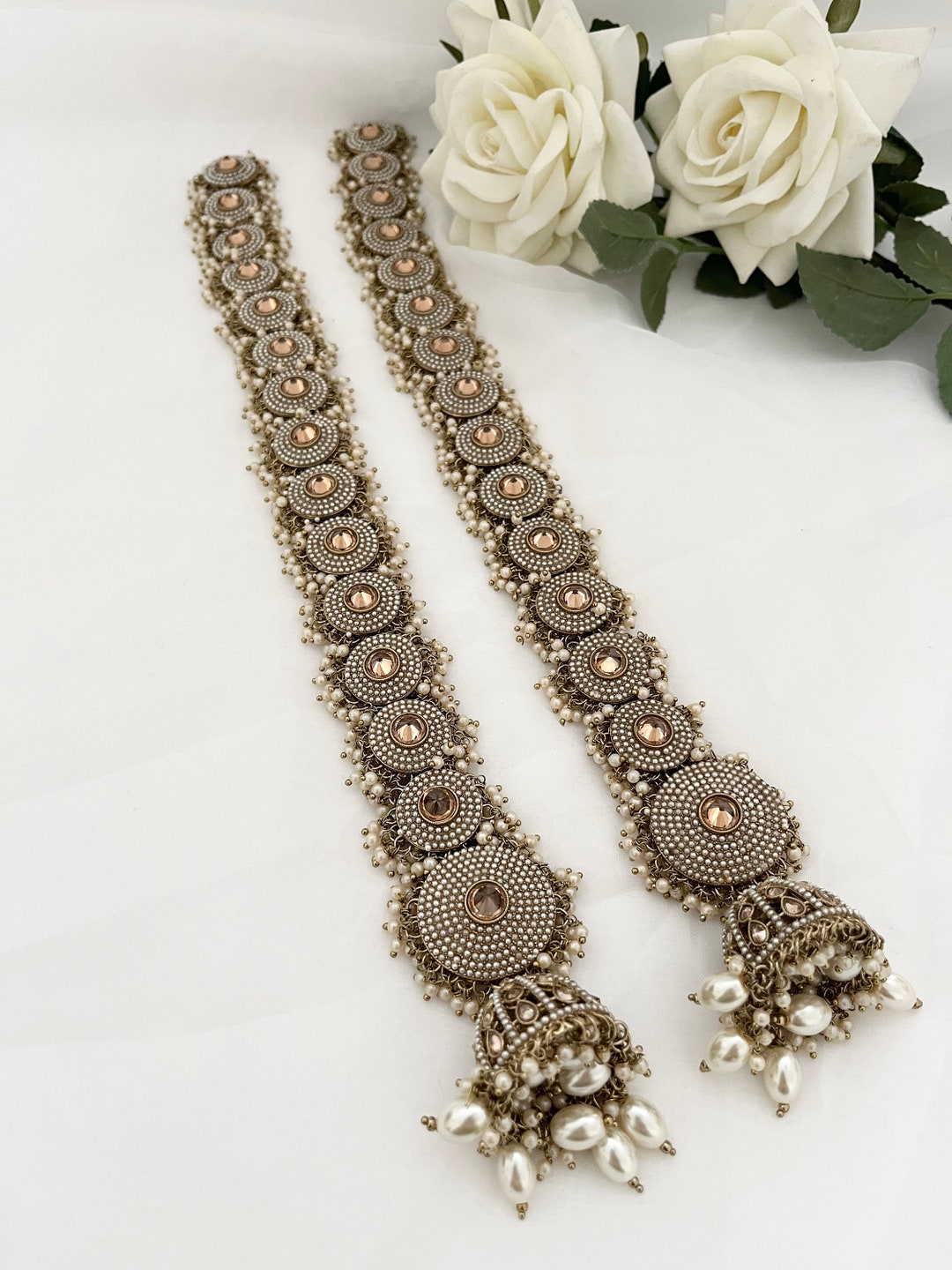 Polki Choti/ Braid Choti/ Indian Bridal Choti/ Kundan Hair Accessories ...