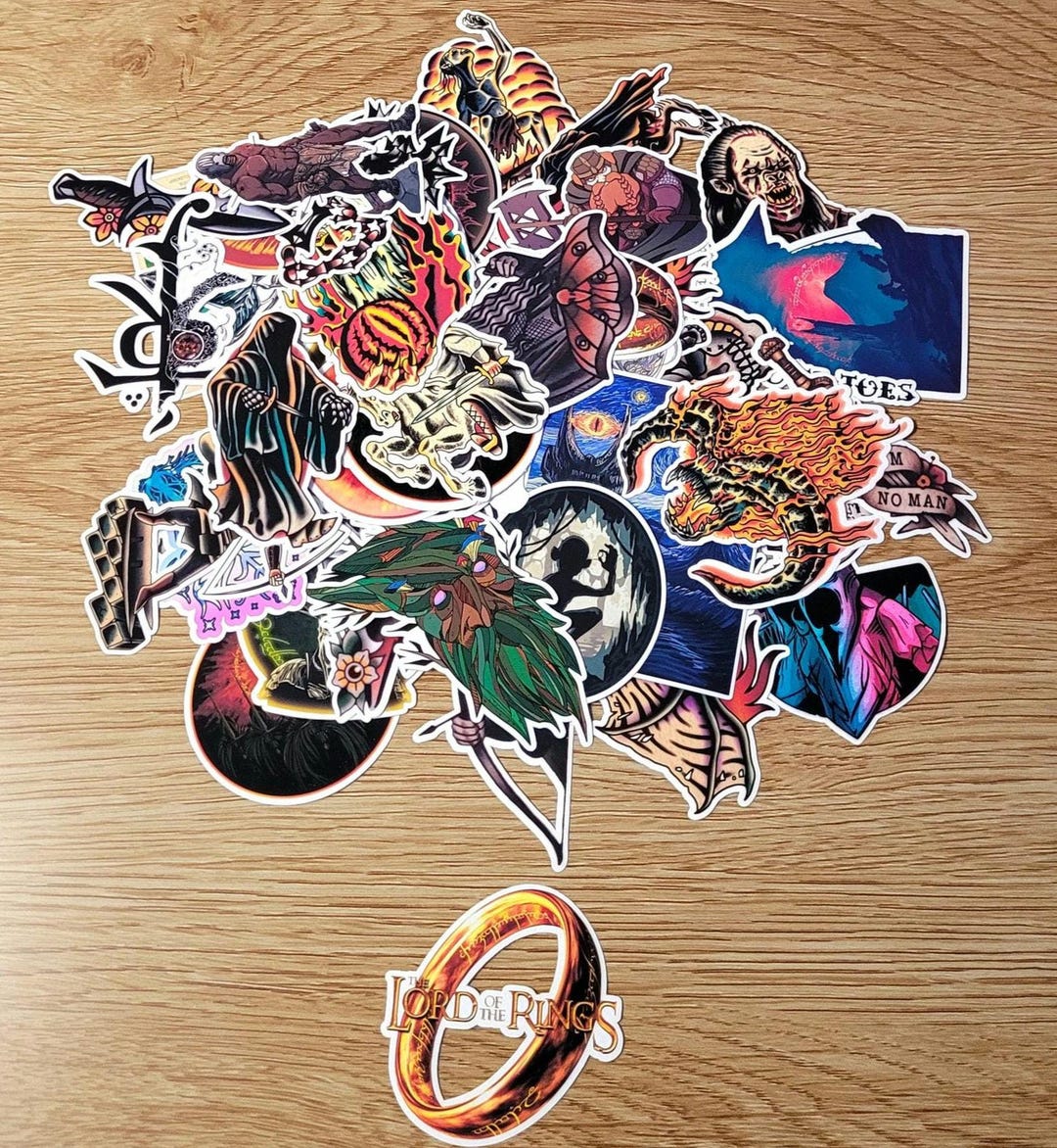 Lord of the Rings Sticker Pack 50pc - Etsy