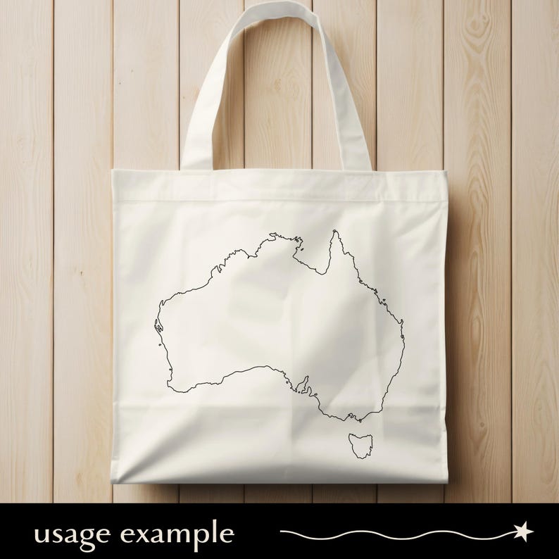 Simple Map of Australia SVG, Minimalistic Country Border Png, Eps, Dxf ...