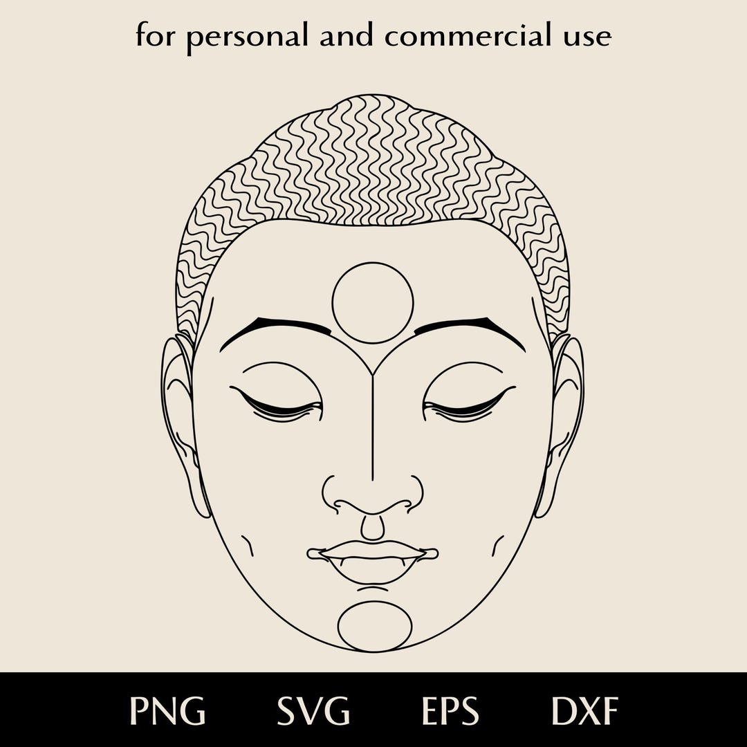 Buddha Head SVG, Buddhism Dharma Philosophy Religion Png, Eps, Dxf ...