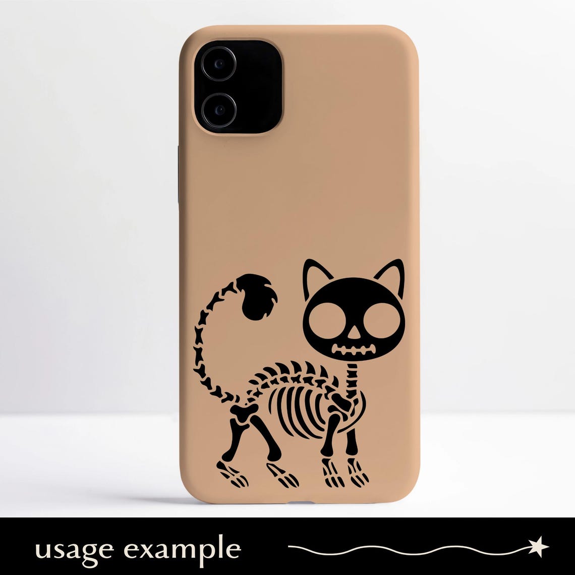 Cute Cartoon Cat Skeleton SVG Logo, Imaginary Monster Pet Png, Eps, Dxf ...