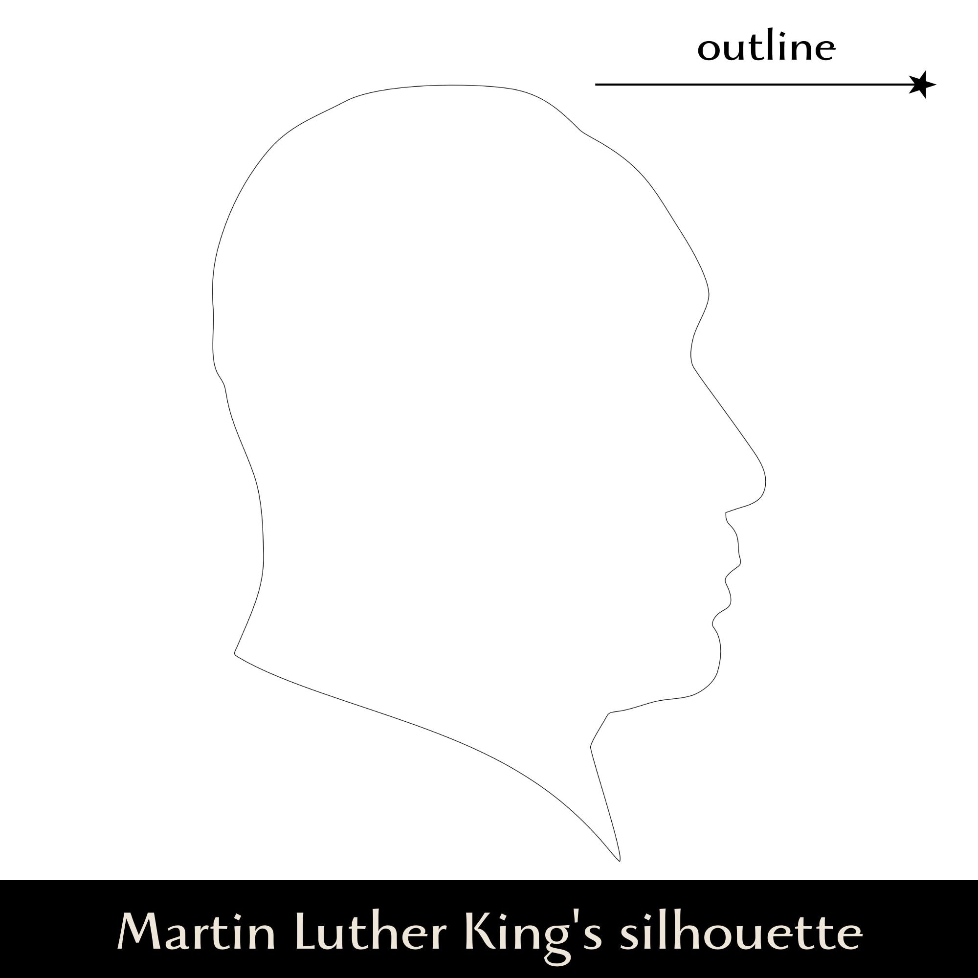 Martin Luther King Jr. Silhouette SVG, Civil Rights Movement National ...
