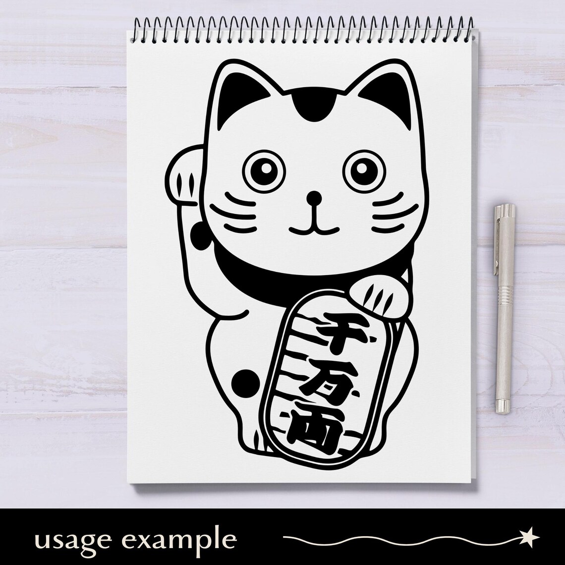 Maneki-neko SVG, Japanese Good Fortune and Prosperity Figurine Png Eps ...