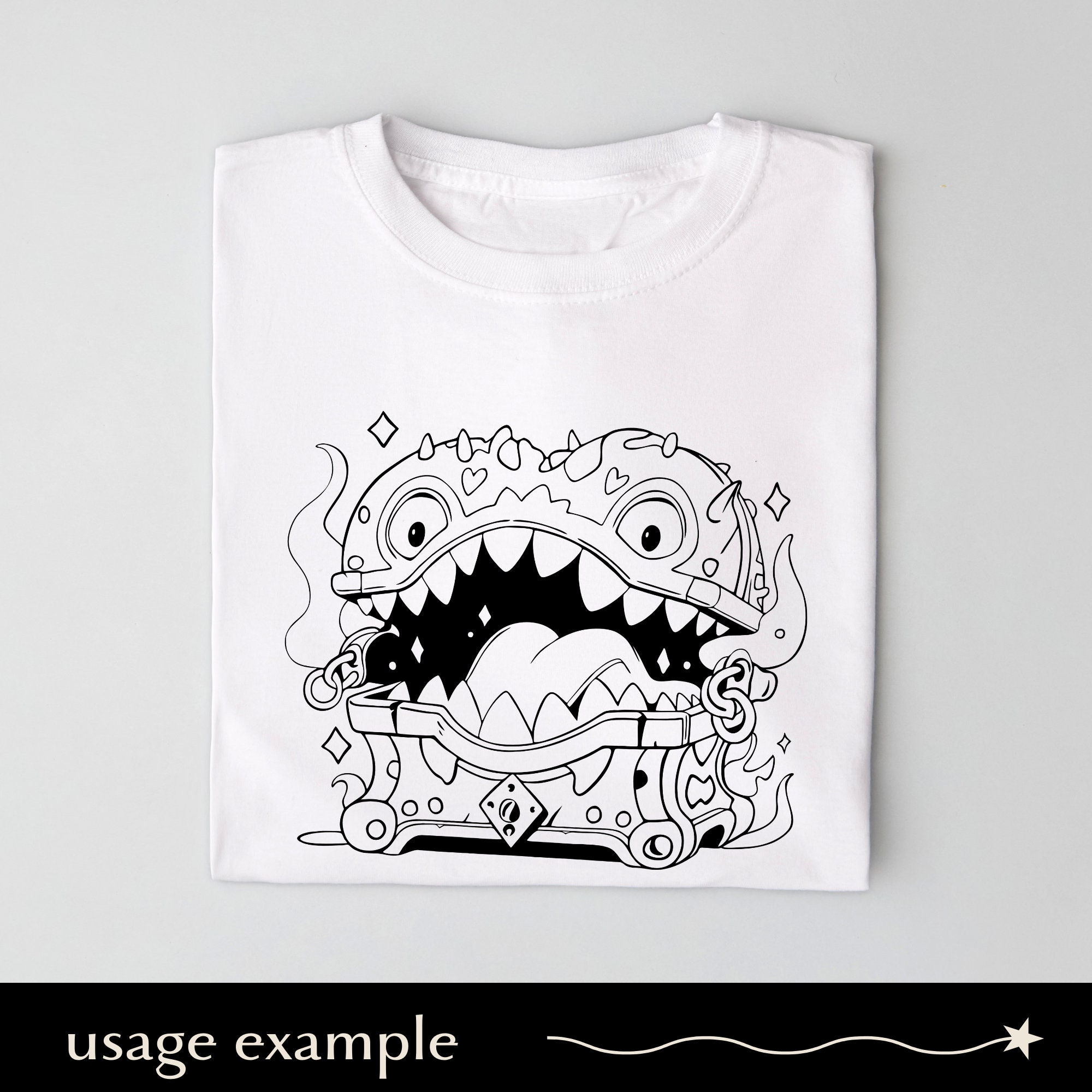 Lovely Mimic Chest: Svg, Png, Dxf, Eps Files, Vector Graphics for ...