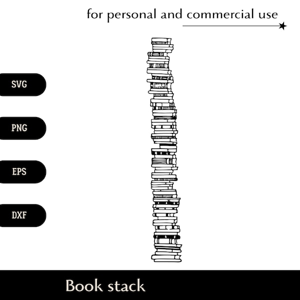 Book Stack - Etsy
