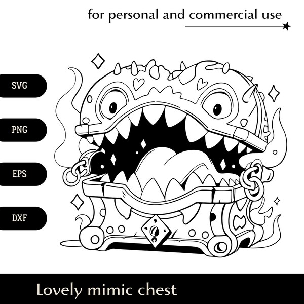 Mimic Chest Svg - Etsy