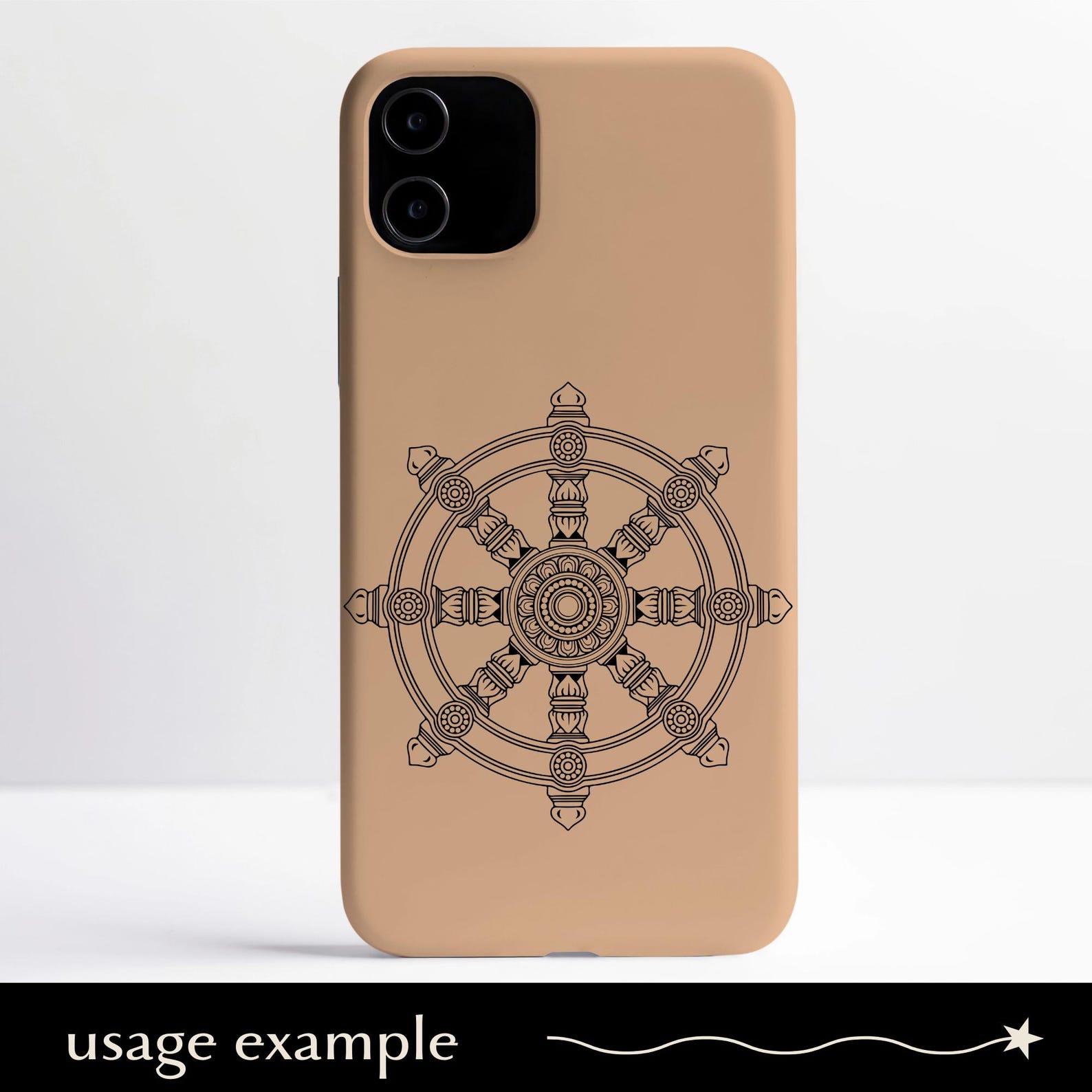 Black & White Buddhist Wheel of Dharma SVG Clipart, Dharmachakra Png ...