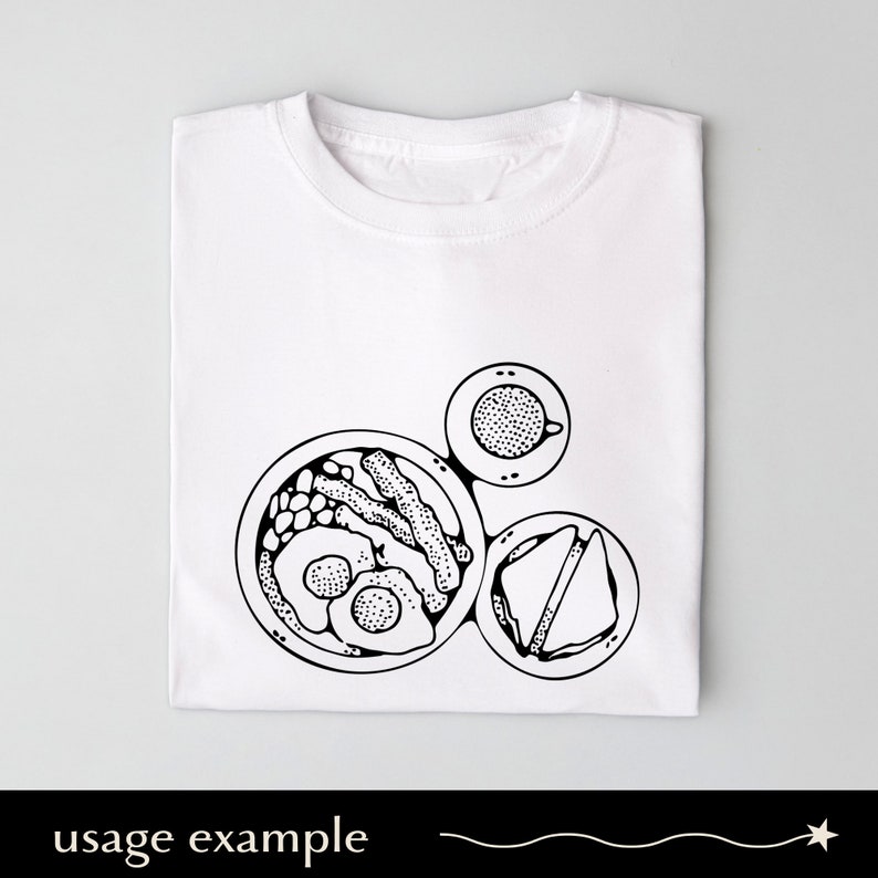 English Breakfast SVG, Scrambled Eggs and Bacon Png, Eps, Dxf, Sandwich ...