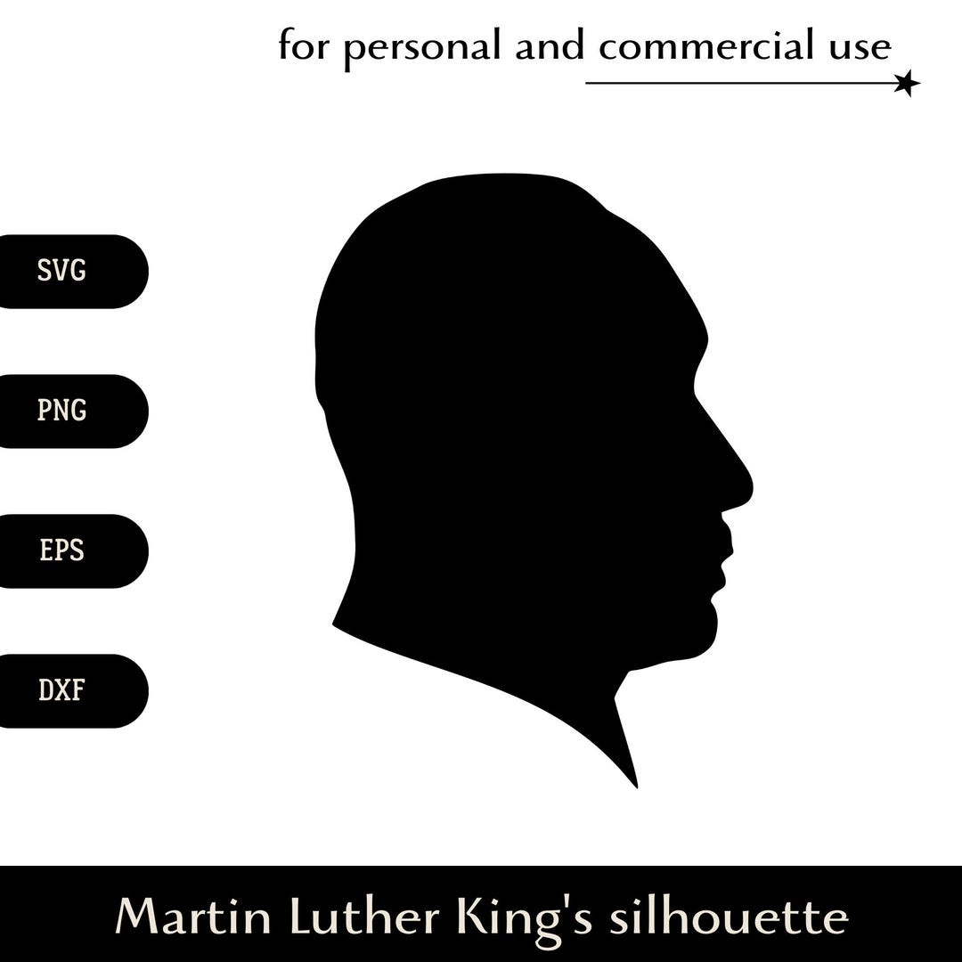 Martin Luther King Jr. Silhouette SVG, Civil Rights Movement National ...