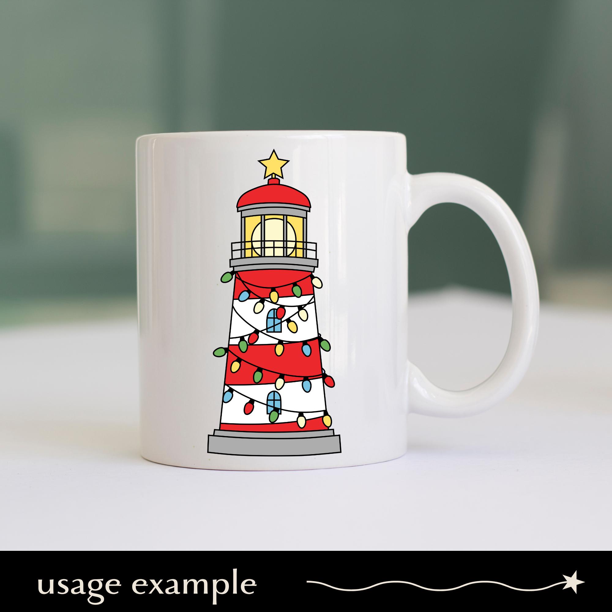 Cute Little Lighthouses in Red and White Stripes Decorated With ...