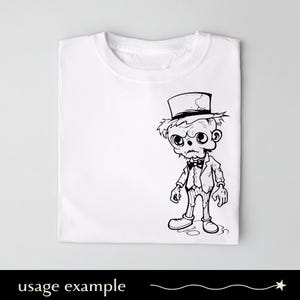 Bundle of Cute Zombie Boy SVG, Halloween Child-friendly Spooky ...