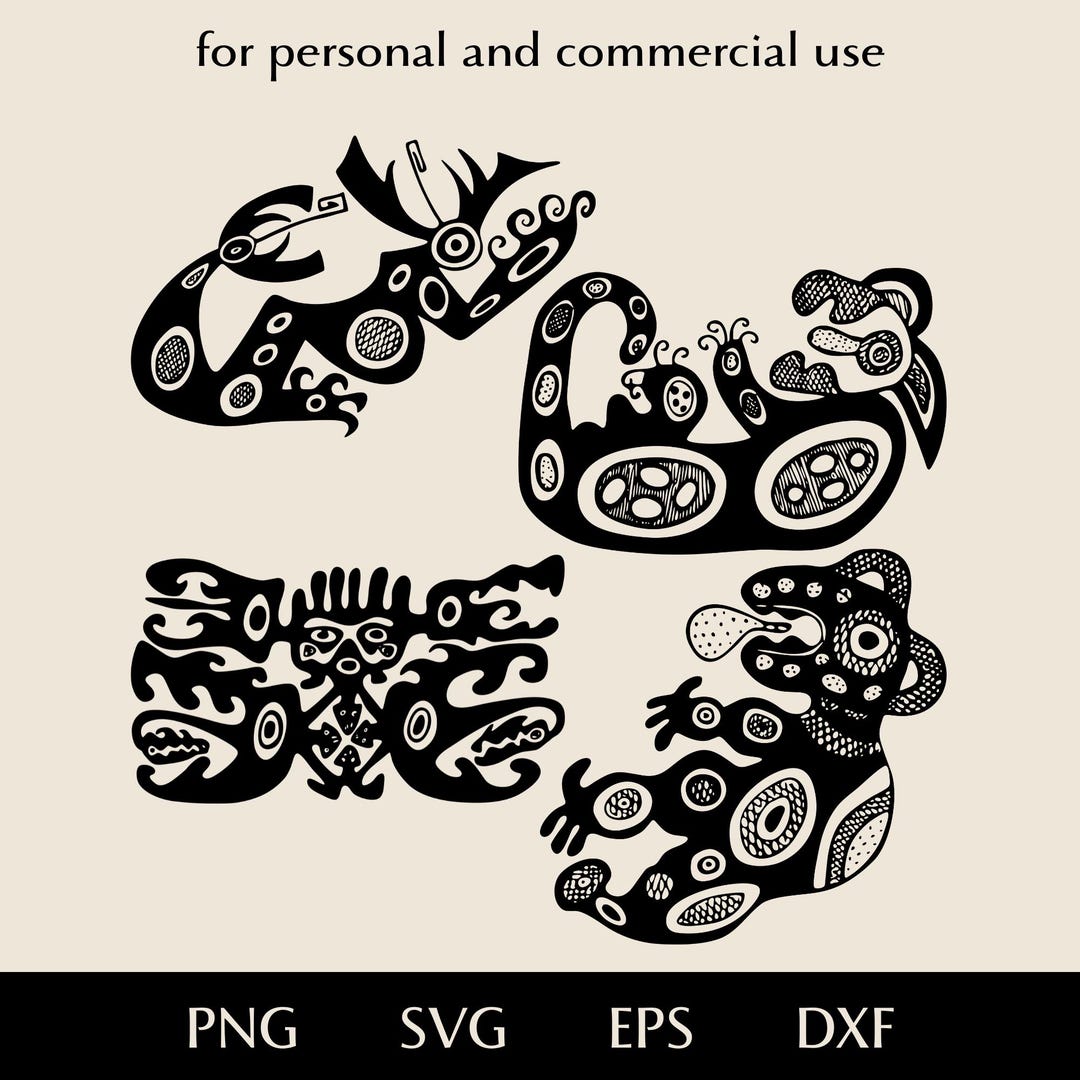 Aboriginal Shape Bundle SVG, Indigenous Art Set Png, Eps, Dxf, Ancient ...