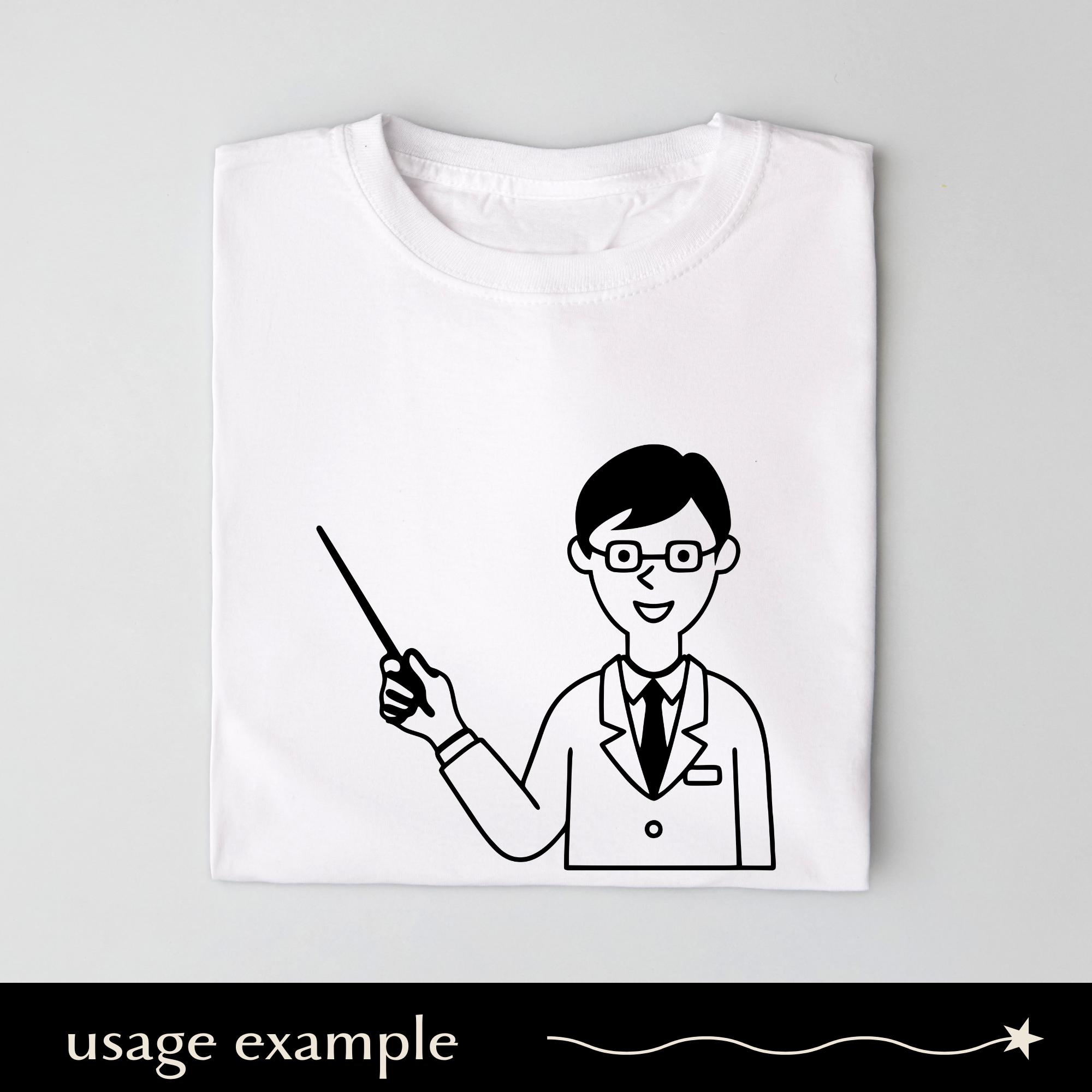 Doctor in Glasses and White Medical Gown SVG, Male Physician With ...