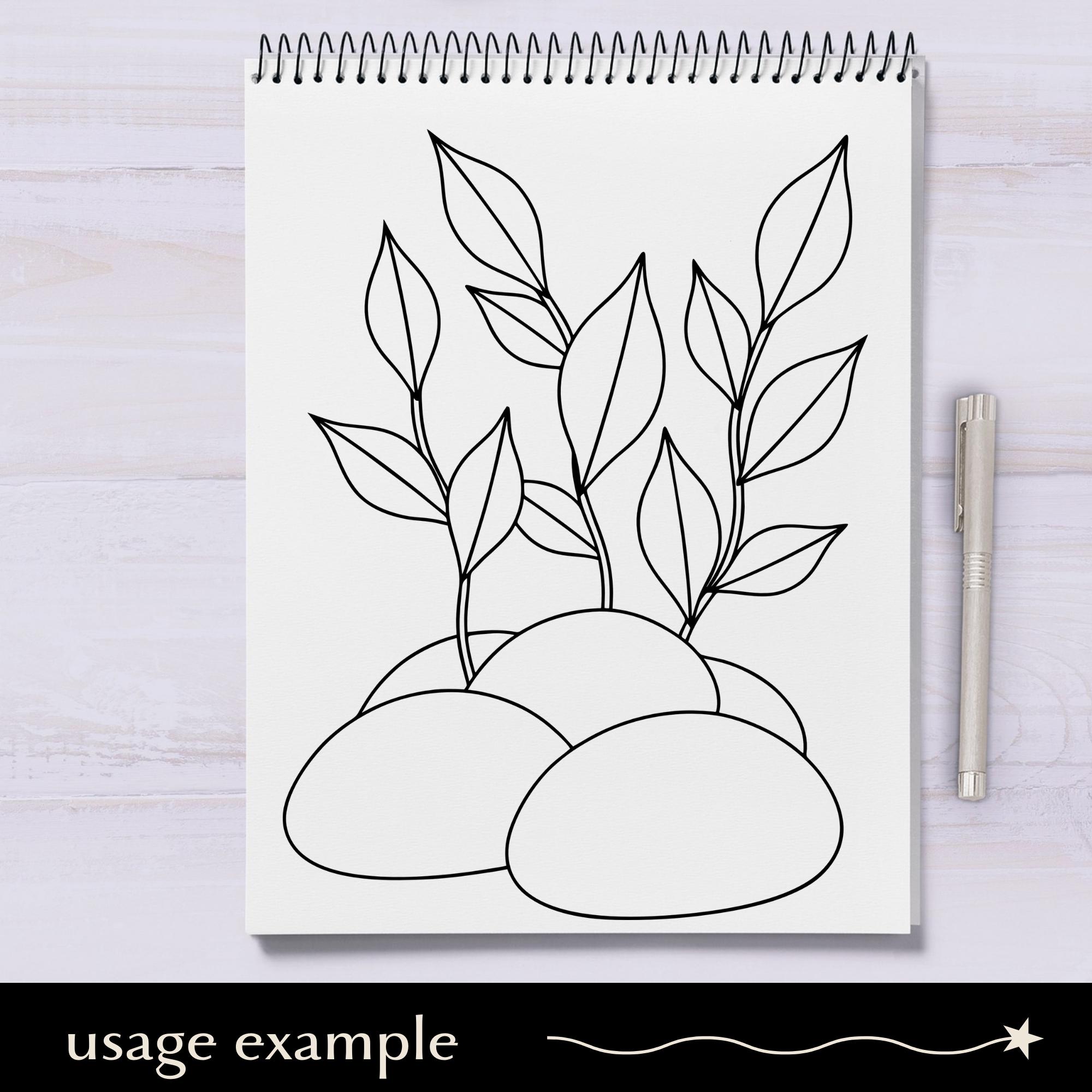 Seabed Ocean Bottom SVG, Simple Beach Lineart Png, Eps, Dxf, Algae ...