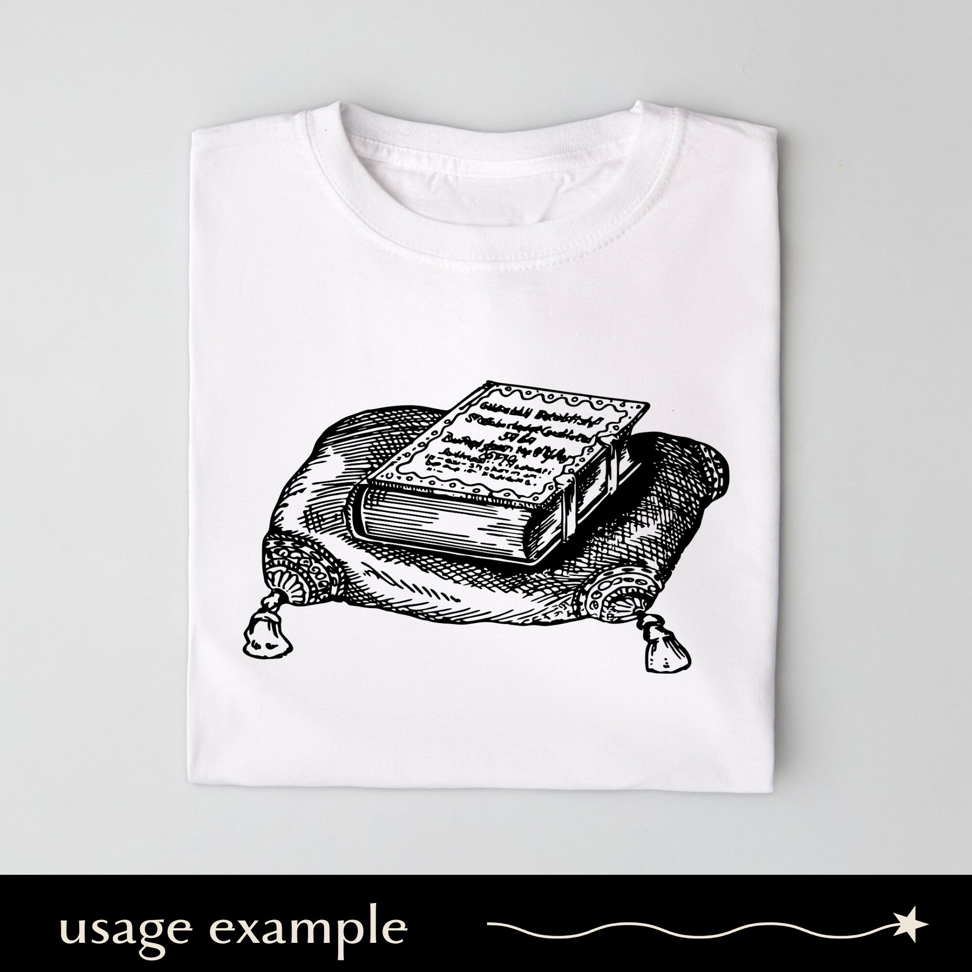 Black & White Ancient Spellbook Grimoire SVG, Closed Book of Spells Png ...