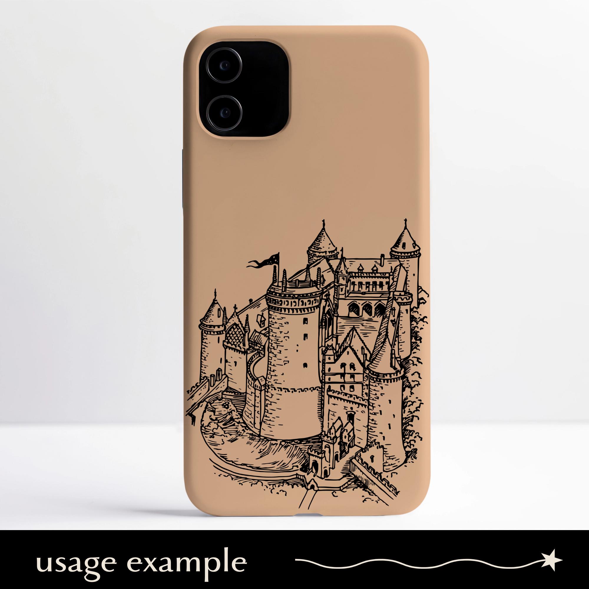 Medieval Castle With Moat SVG, Ancient Fortress Structure Png, Eps, Dxf ...