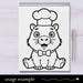 Cute Capybara Chef SVG, Funny Cartoon Animal in Bow Tie Png, Eps, Dxf ...