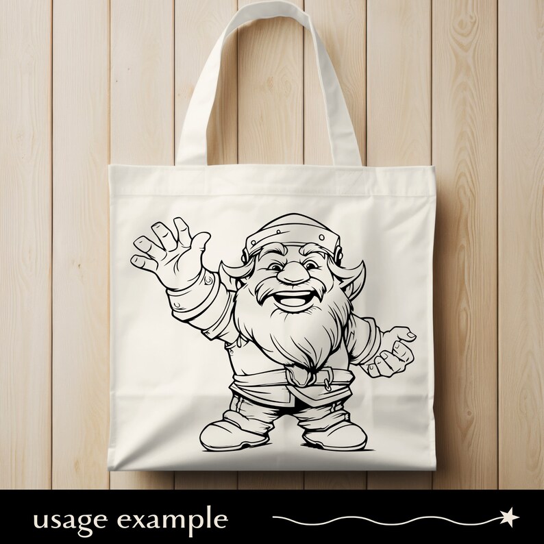 Friendly Cartoon Dwarf Waves Hand SVG, Gnome Mythical Race Png, Eps ...